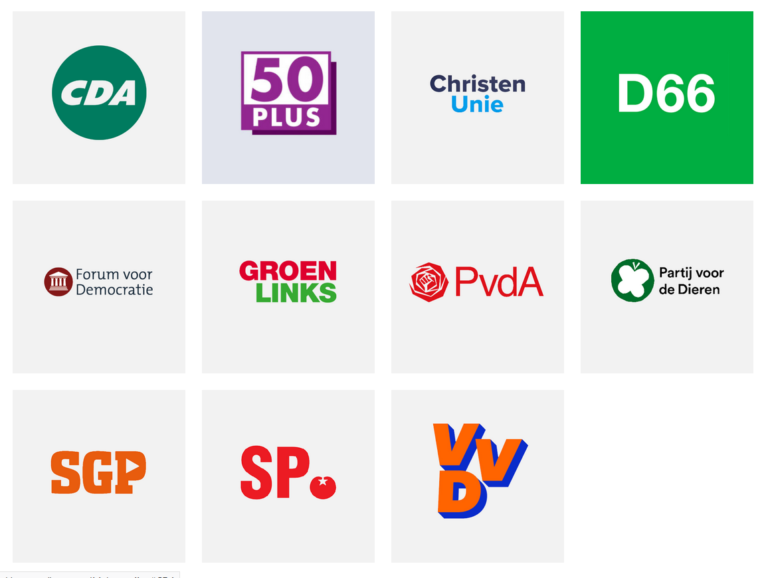 Flyeralarm onderzoekt logo's politiek - https://www.blokboek.com