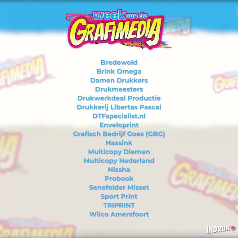 Eerste groep deelnemers 'Week van de Grafimedia' bekend - https://www ...